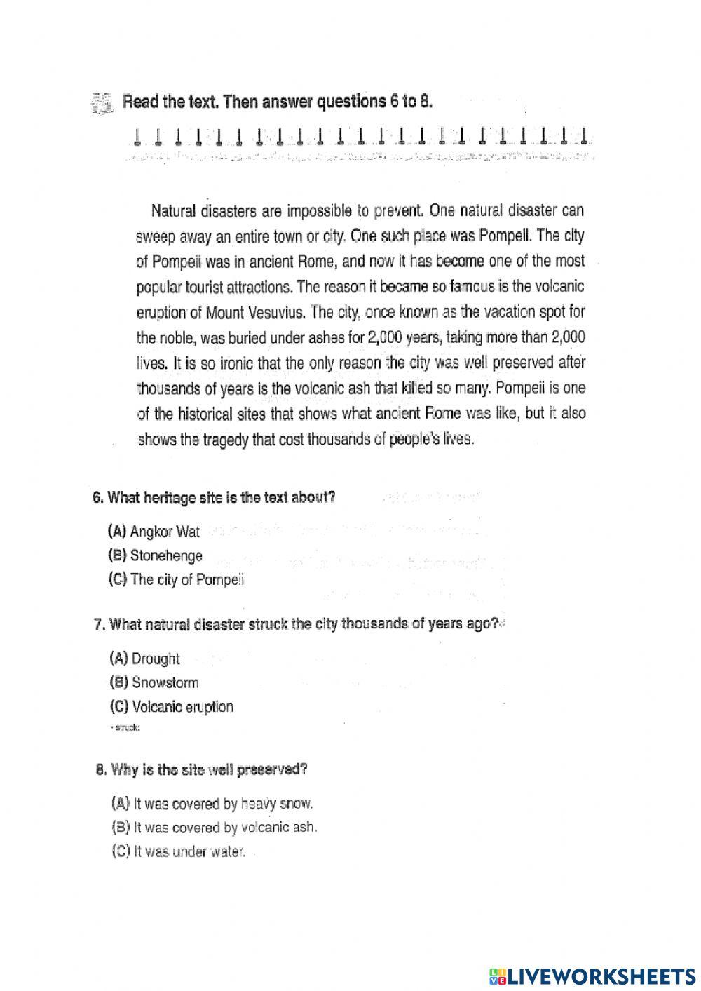 TOEFL PRACTICE STEP2 BOOK3 TEST2 READING online exercise for | Live ...