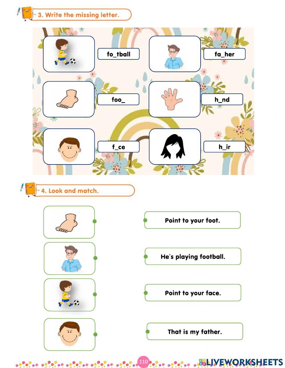 At the football match interactive worksheet | Live Worksheets
