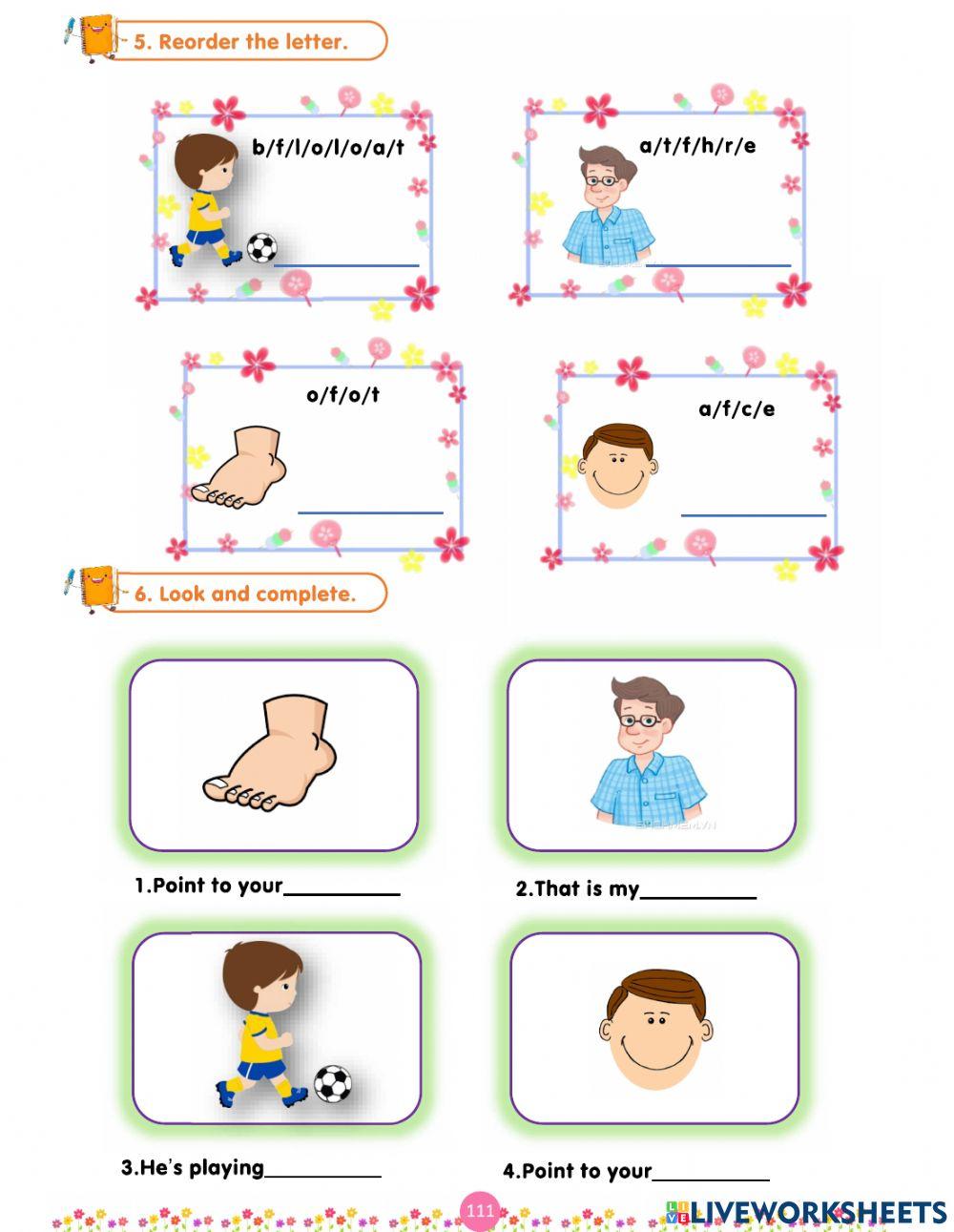 At the football match interactive worksheet | Live Worksheets