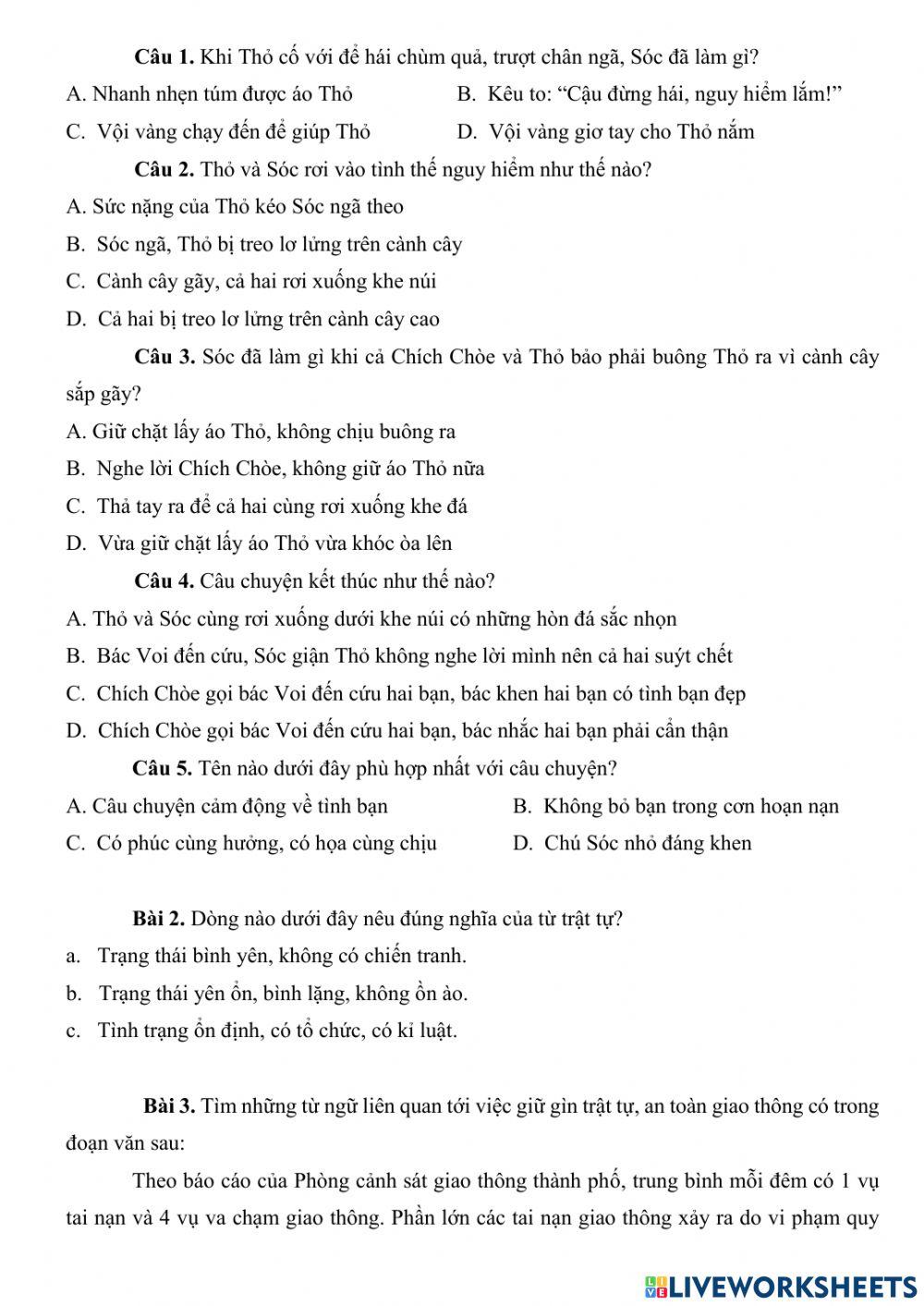 Minh Phúc - Thá… | Free Interactive Worksheets | 1885565