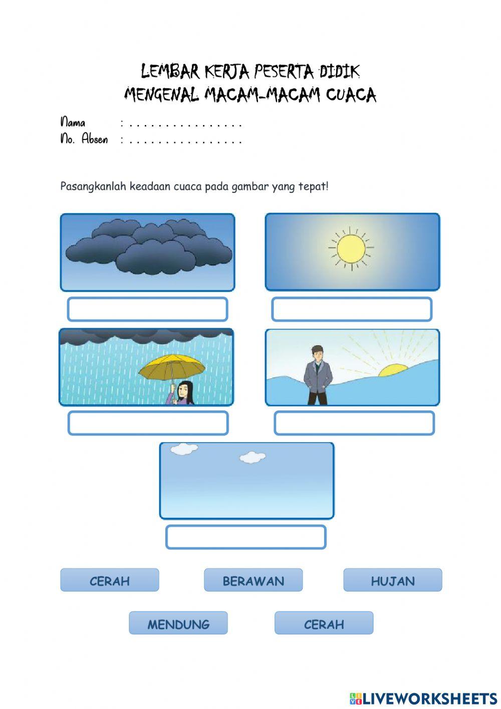 Cuaca Kelas 3 Sd Worksheet Live Worksheets - vrogue.co