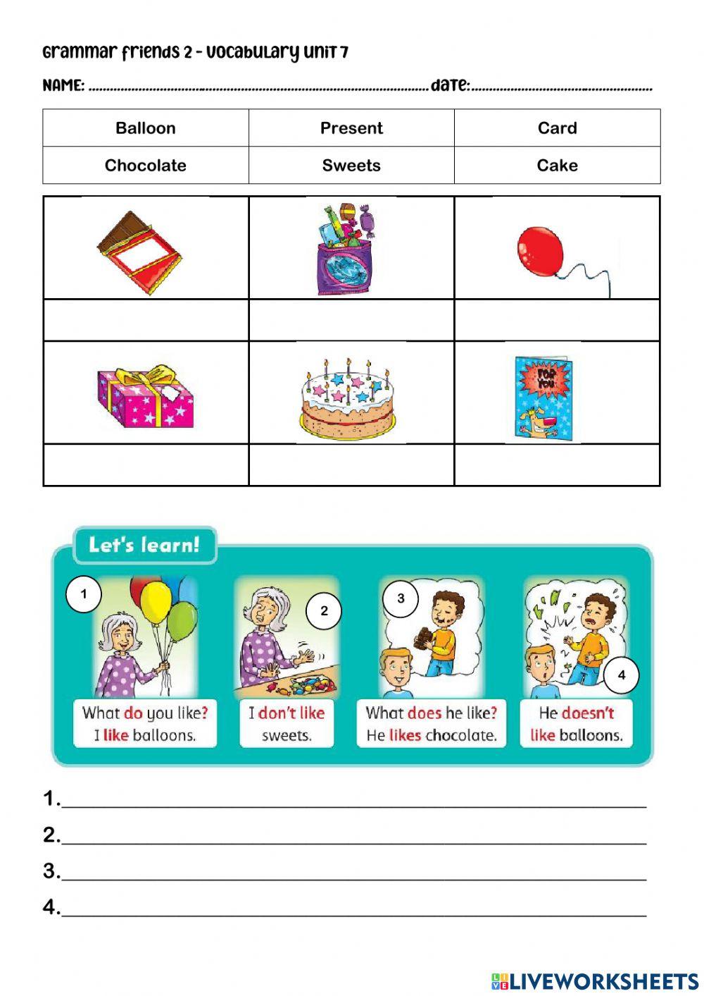 Gf2 - unit 7 worksheet | Live Worksheets