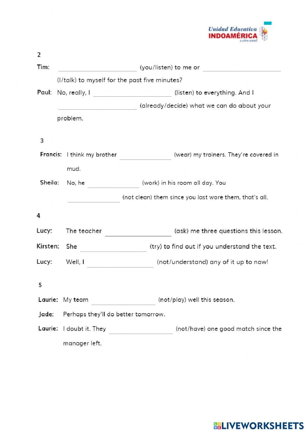 2do -unit 11 grammar practice pg 148 worksheet | Live Worksheets