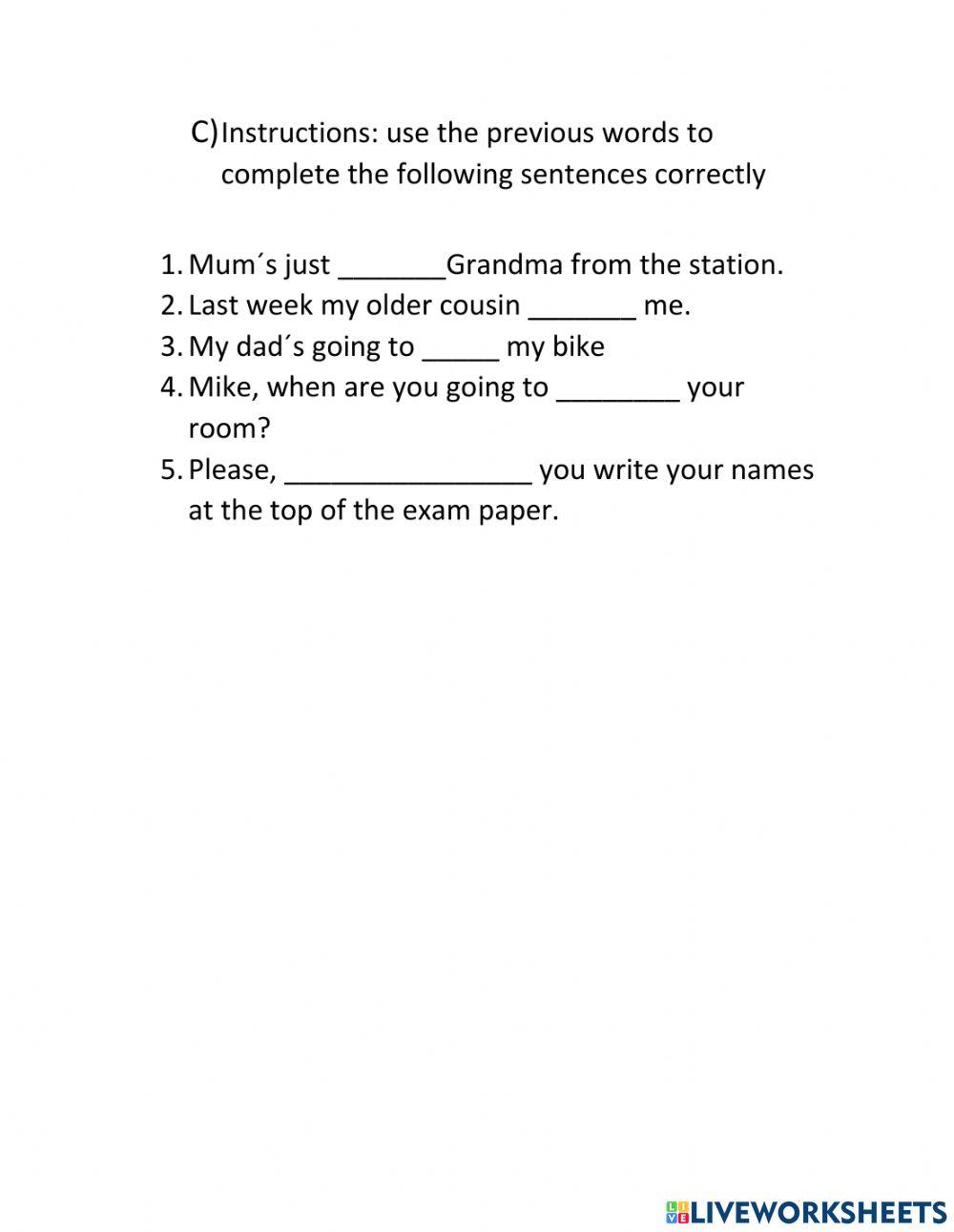 Unit 4 Spelling test online exercise for | Live Worksheets