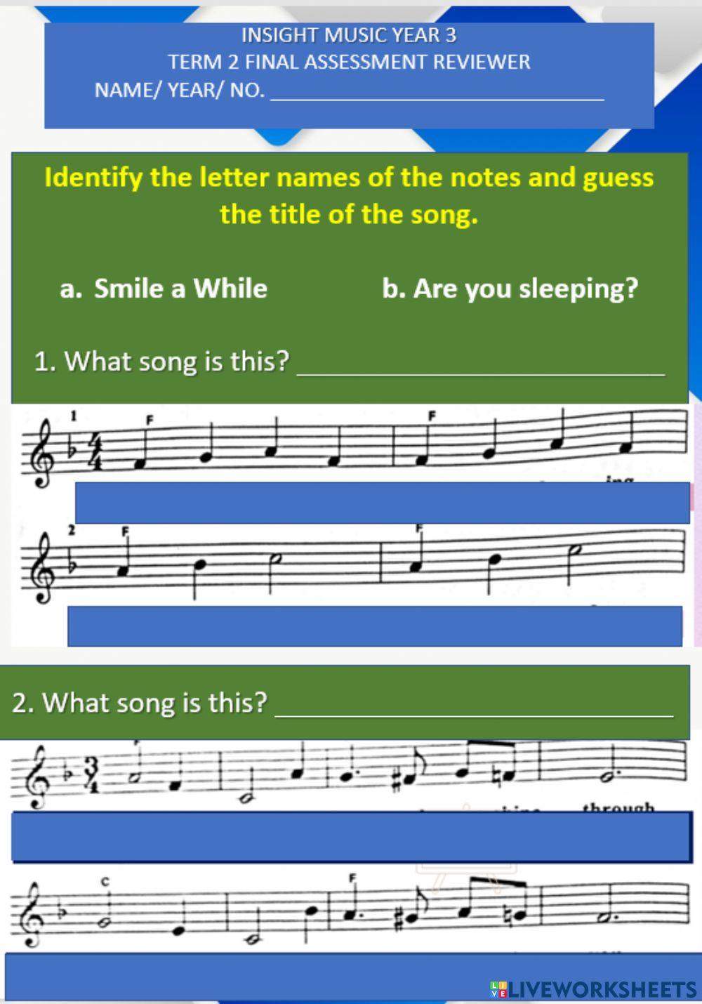 Year 3 Final Assessment Insight Music Reviewer 1888842