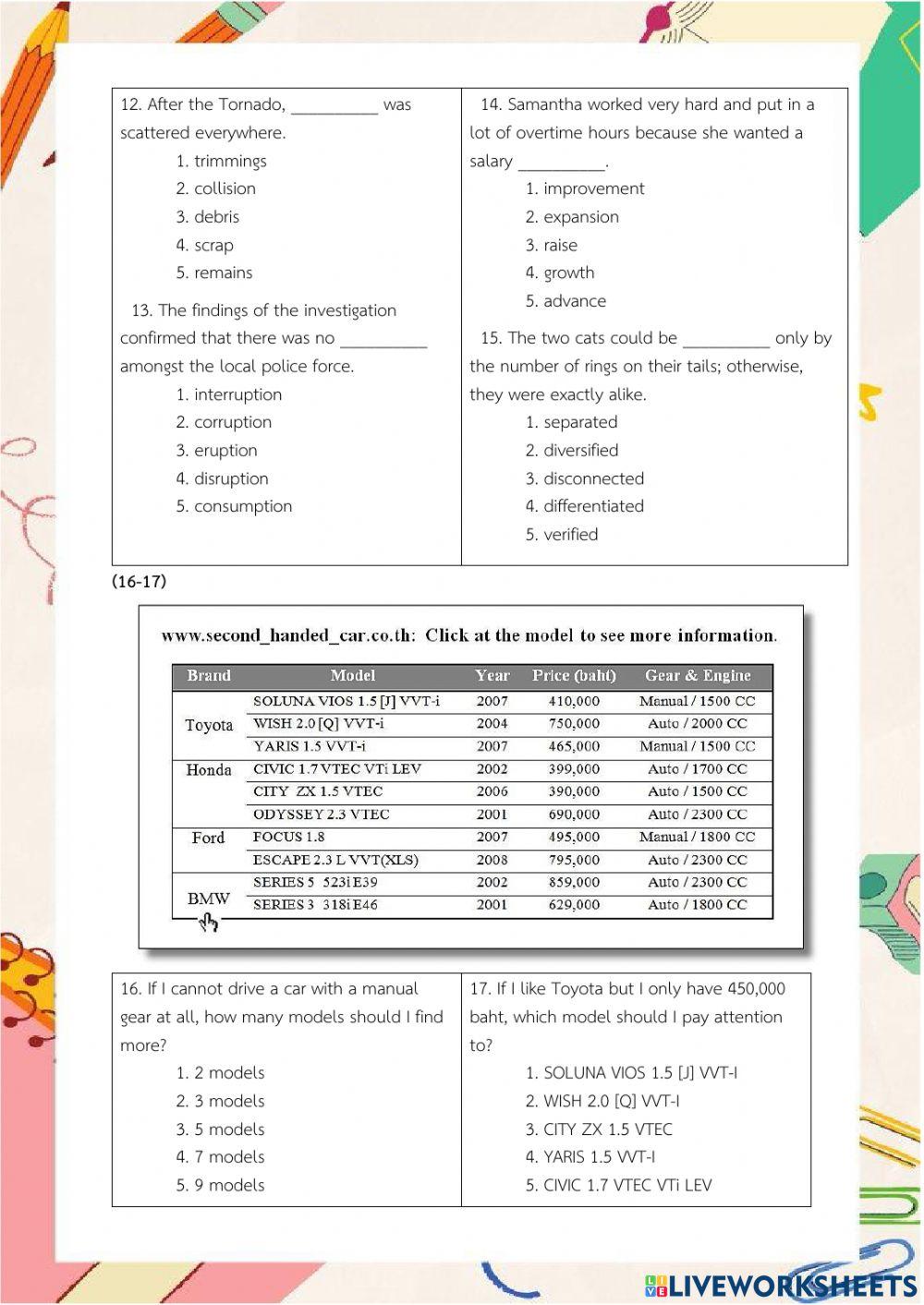 Onet m.6 | Free Interactive Worksheets | 1888956