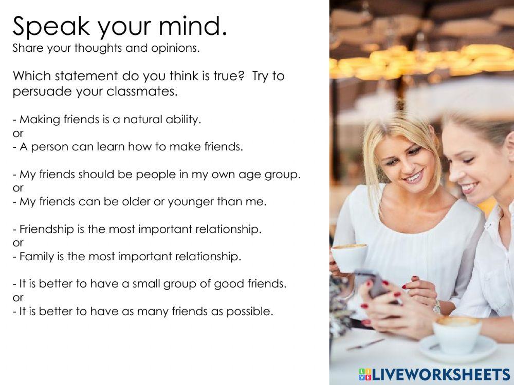 making new friends online exercise for | Live Worksheets