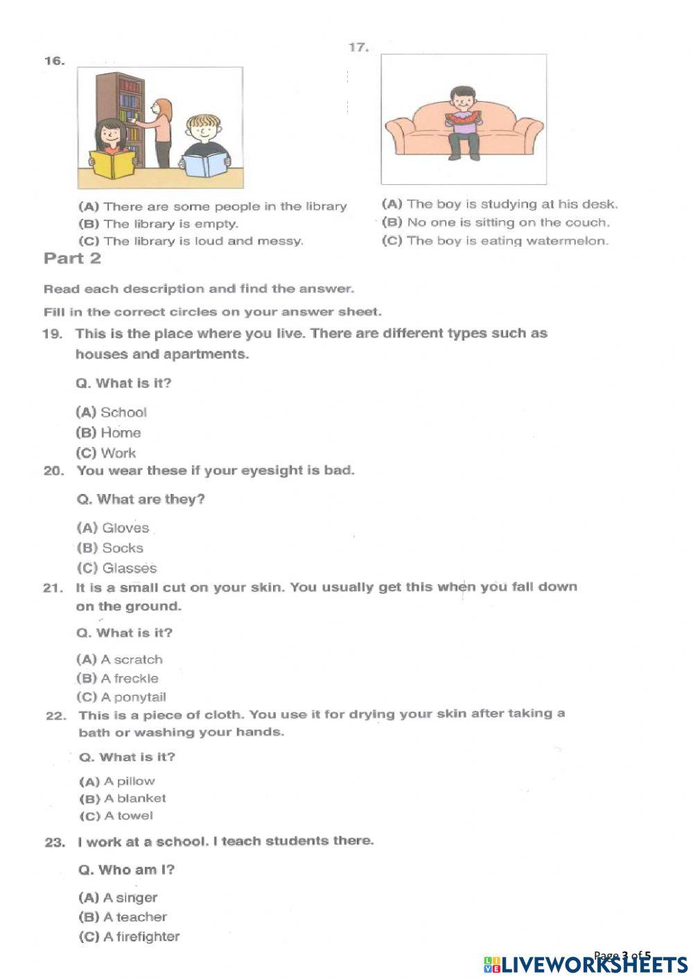 Teacher Jennifer TP S1B1 practice test worksheet | Live Worksheets