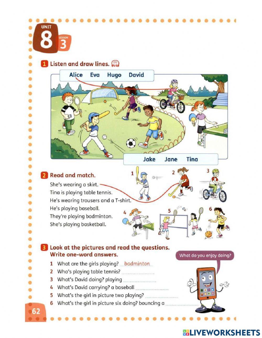 super starters u8 lesson 1-4 online exercise for | Live Worksheets