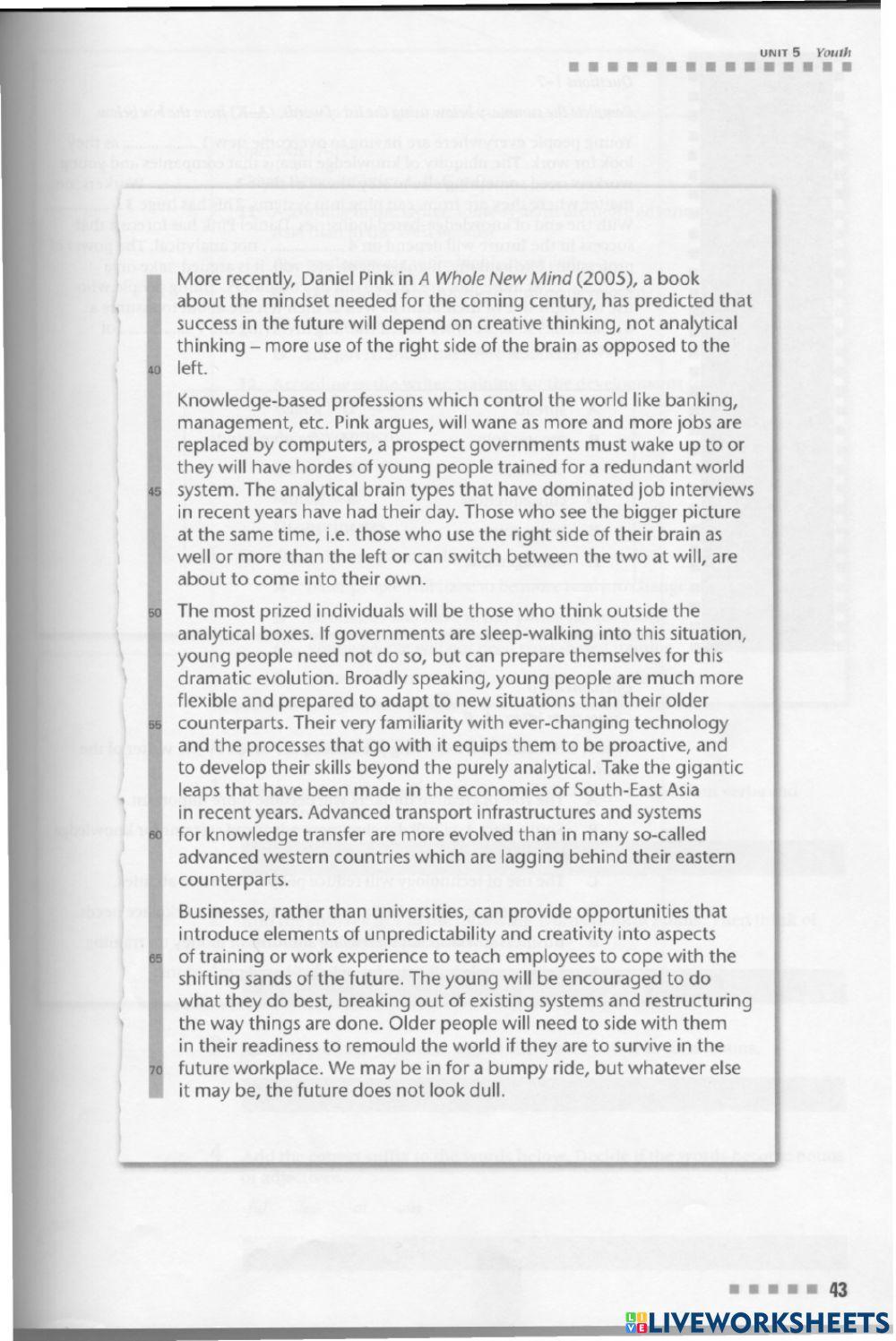 Reading Practice U5 online exercise for | Live Worksheets