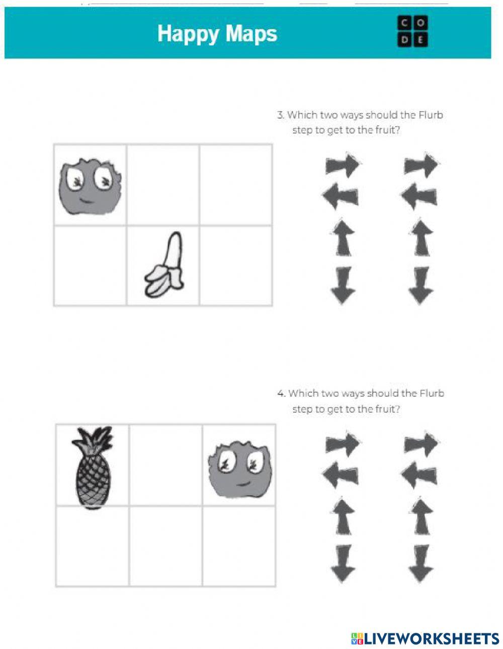 Flurb- Happy Map worksheet | Live Worksheets