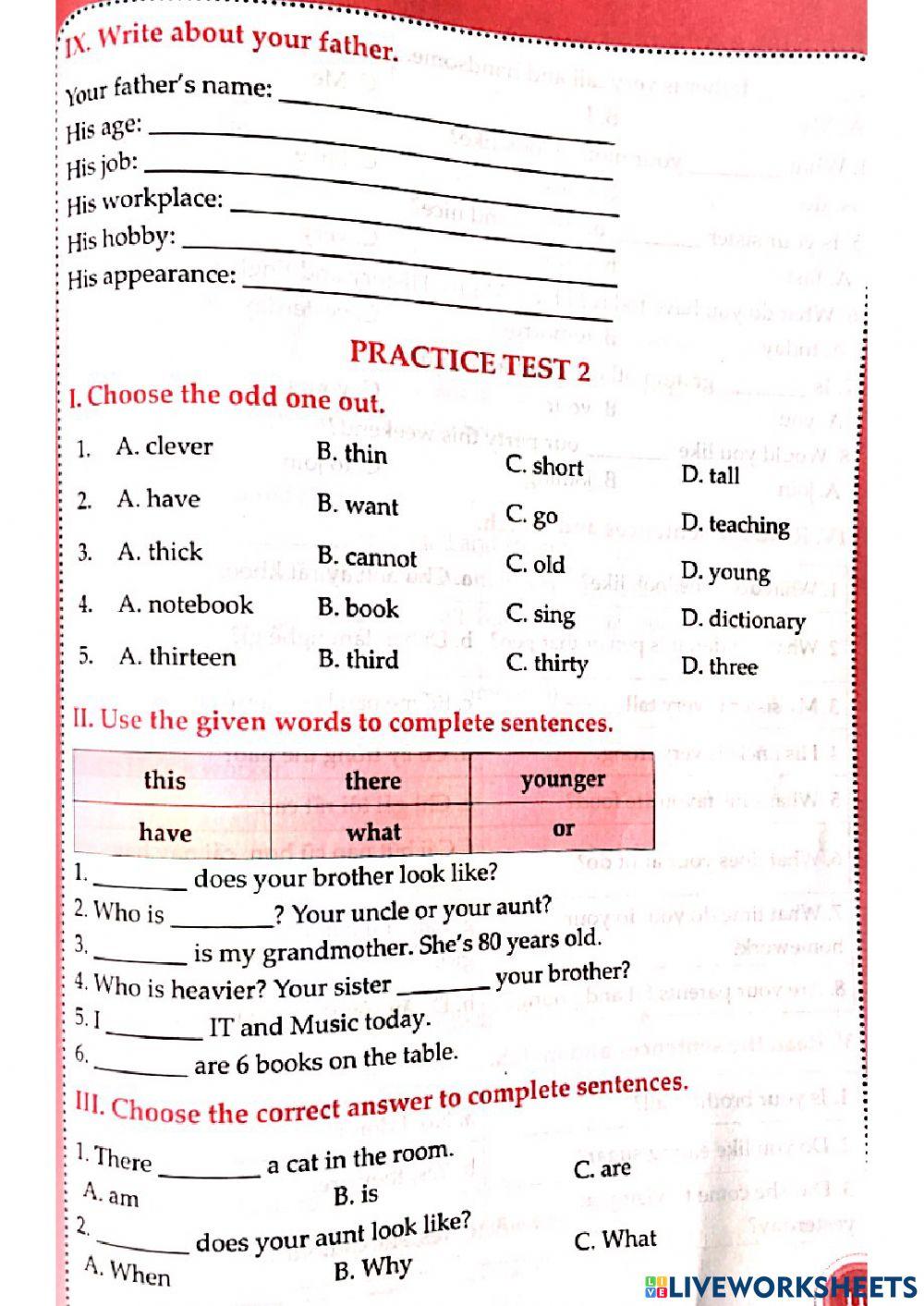 Unit 14-G4-N2 worksheet | Live Worksheets