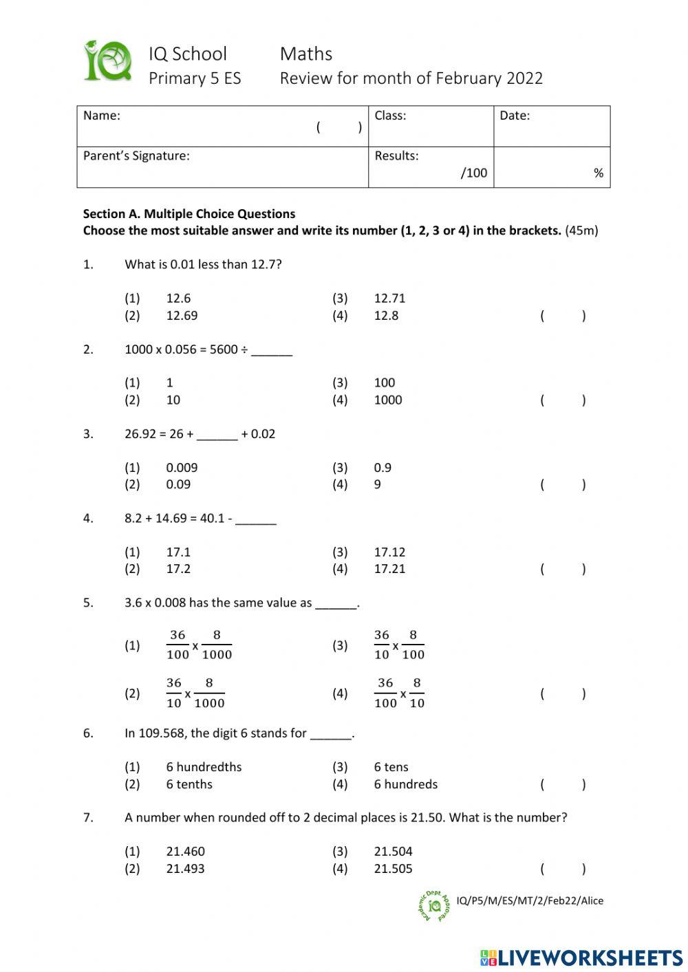 1891396 | Maths | AliceDinh | LiveWorksheets