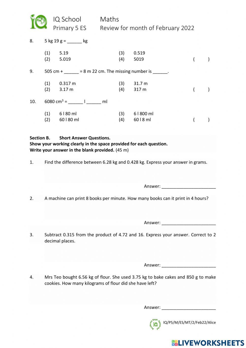 1891396 | Maths | AliceDinh | LiveWorksheets