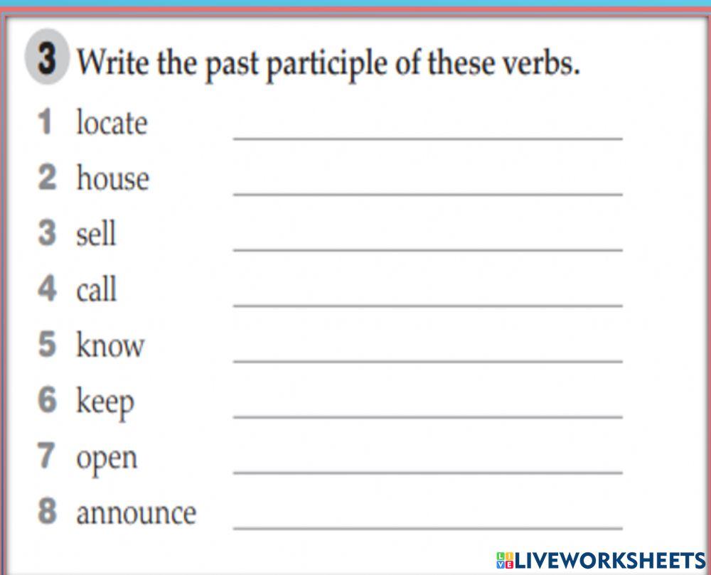 open present participle