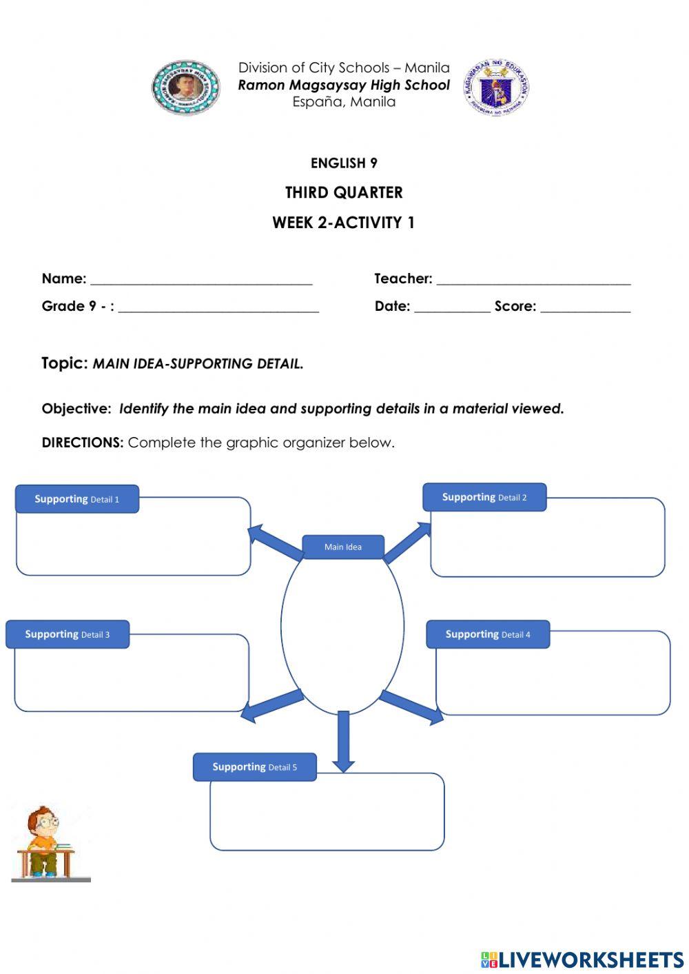 Q3-WEEK 2-ACT. 1 online exercise for | Live Worksheets