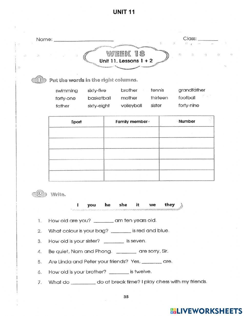 3.u11 worksheet | Live Worksheets