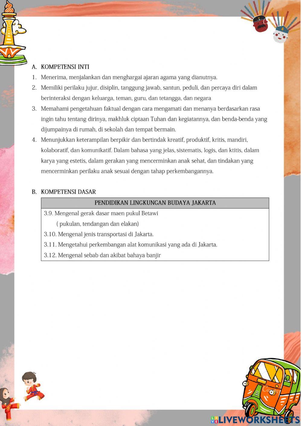 Pts plbj activity | Live Worksheets