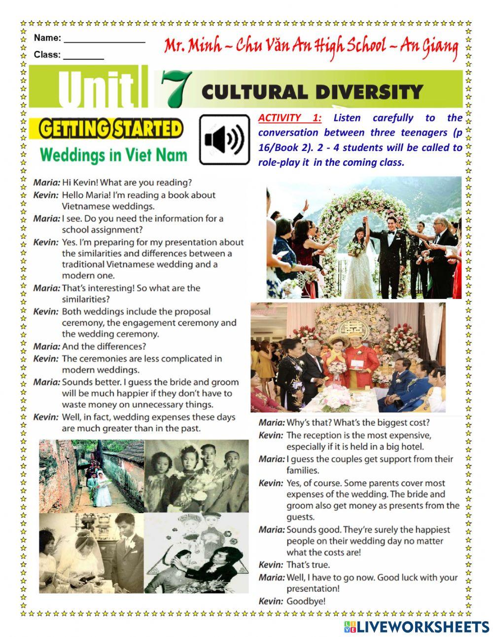 English 10 - Unit 7 - Getting Started worksheet | Live Worksheets