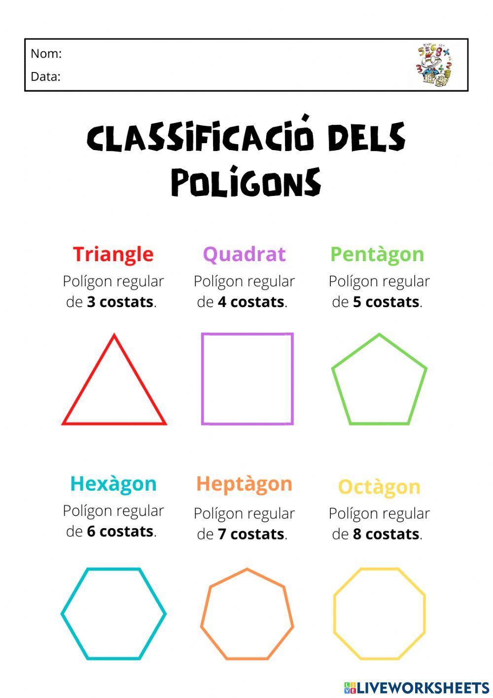 Polígons | Free Interactive Worksheets | 1892762