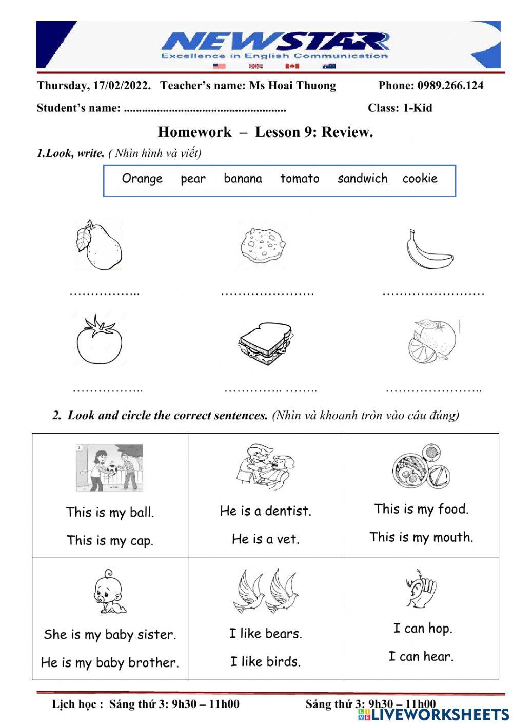 HW Review. G1 worksheet | Live Worksheets