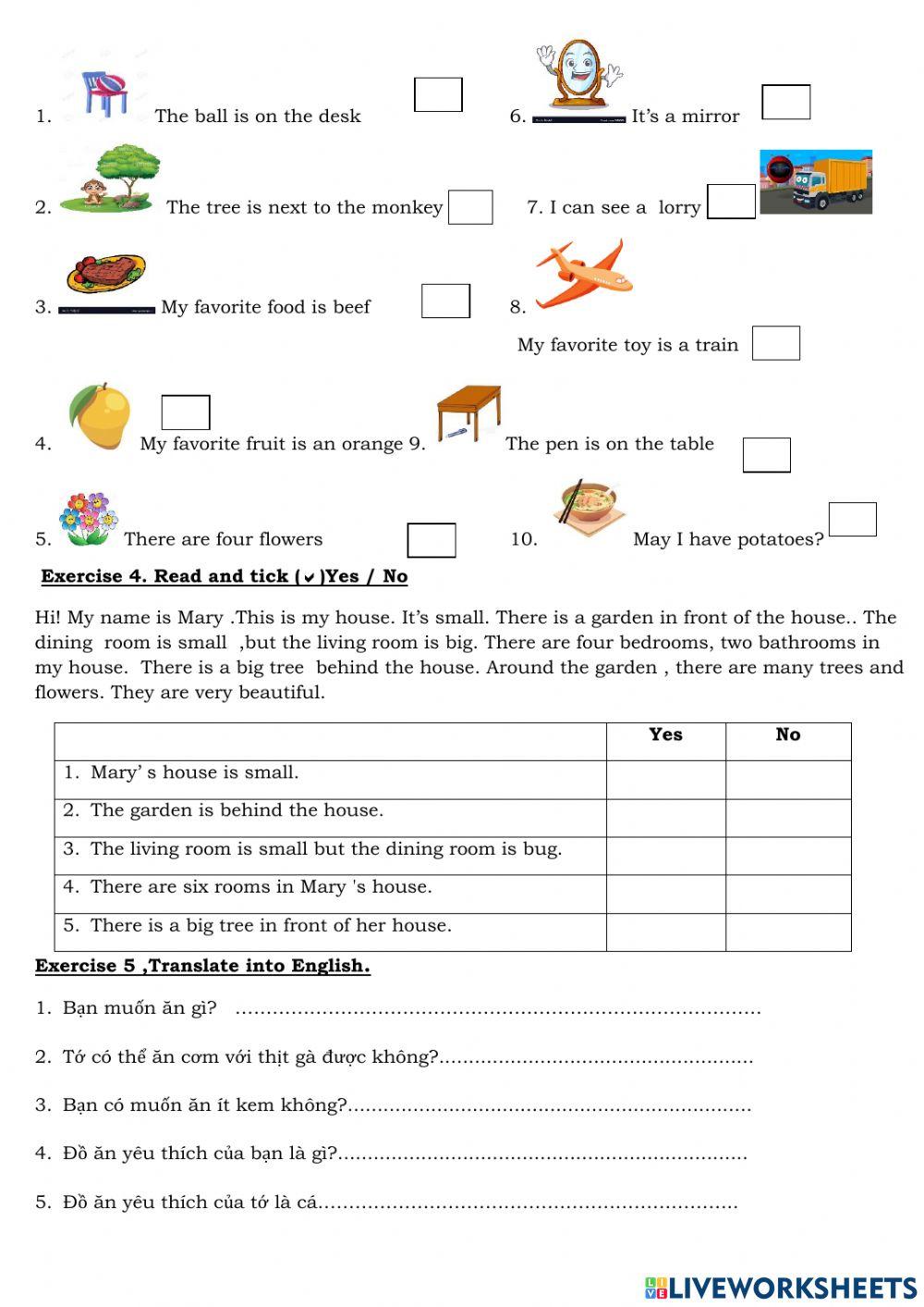 HOMEWORK CLASS 3 DATE 23 online exercise for | Live Worksheets