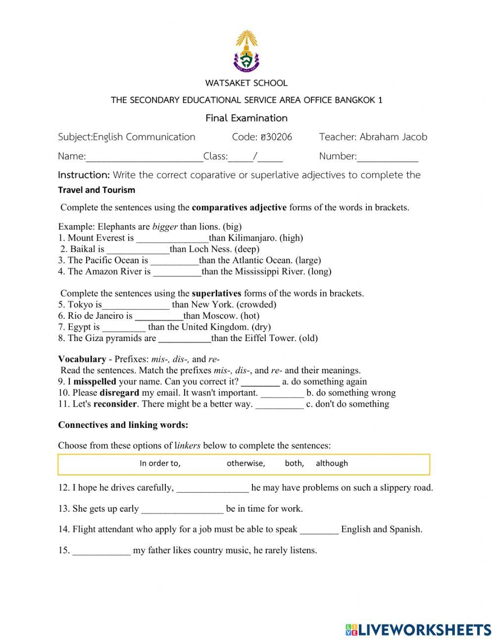 M6 Final Test Examination 3985909 | jacobjkfa | Live