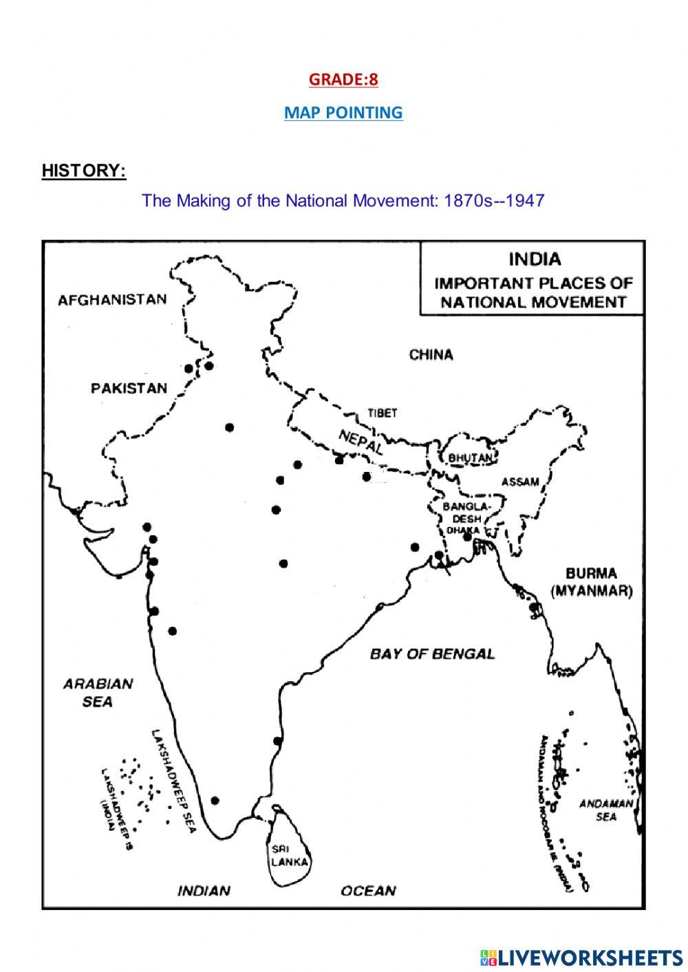 GADE-8 MAP POINTING online exercise for | Live Worksheets