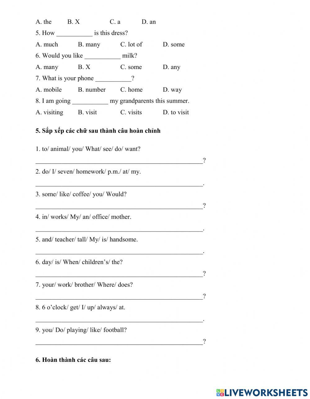 Mid term II grade 4 worksheet | Live Worksheets