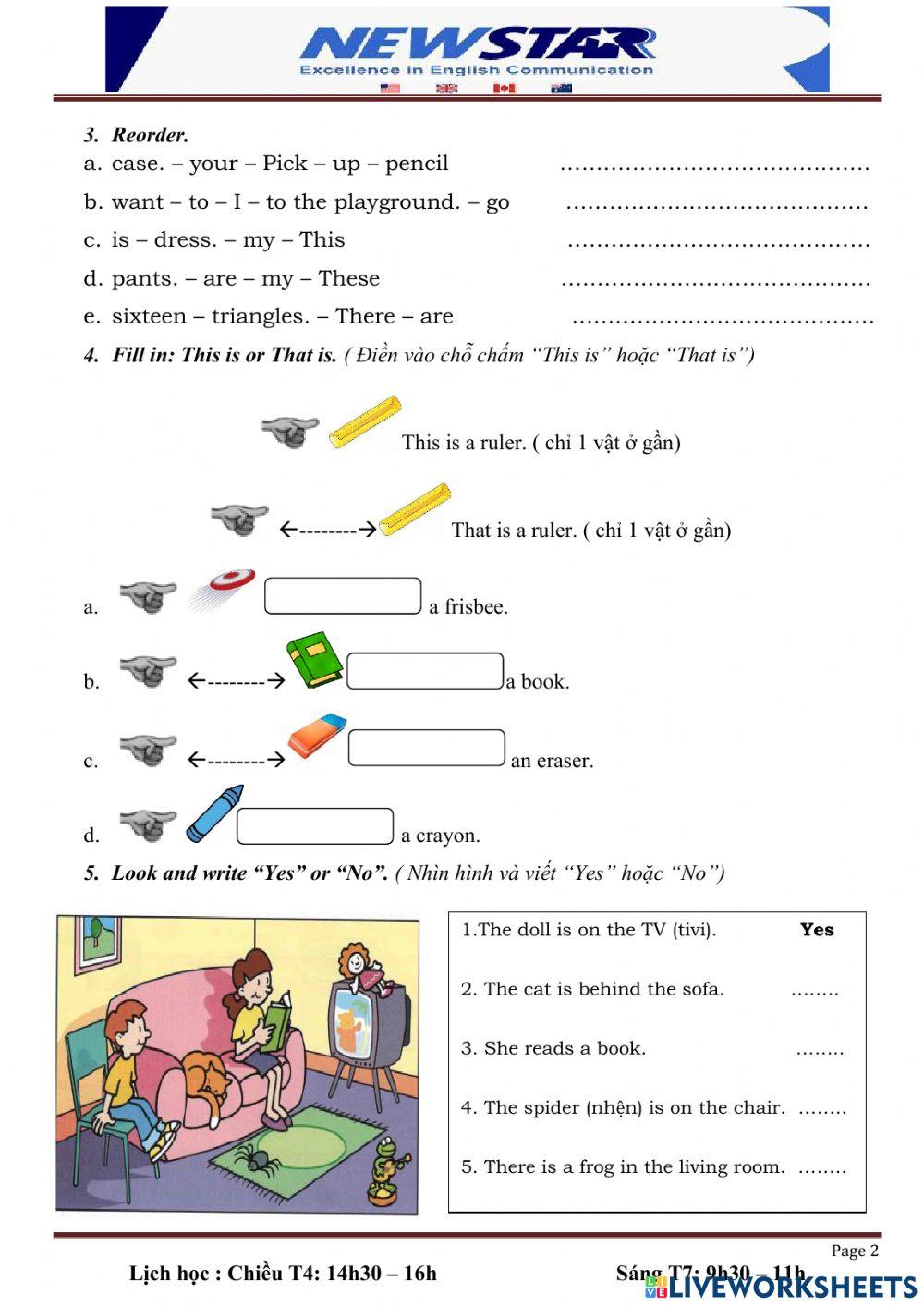 HW Pick up your… | Free Interactive Worksheets | 1895370