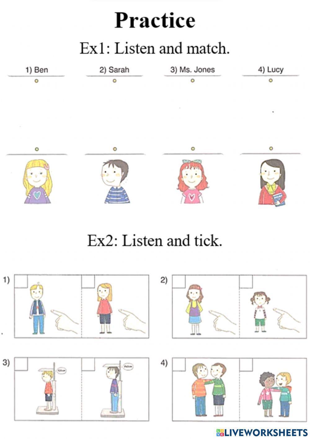 Practice Listening interactive activity | Live Worksheets