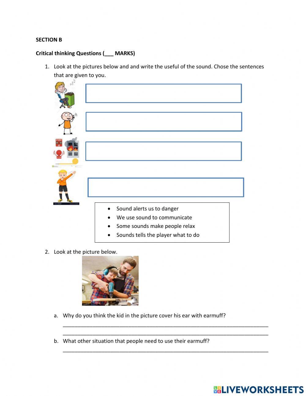 Mid semester Science Primary 1 worksheet | Live Worksheets