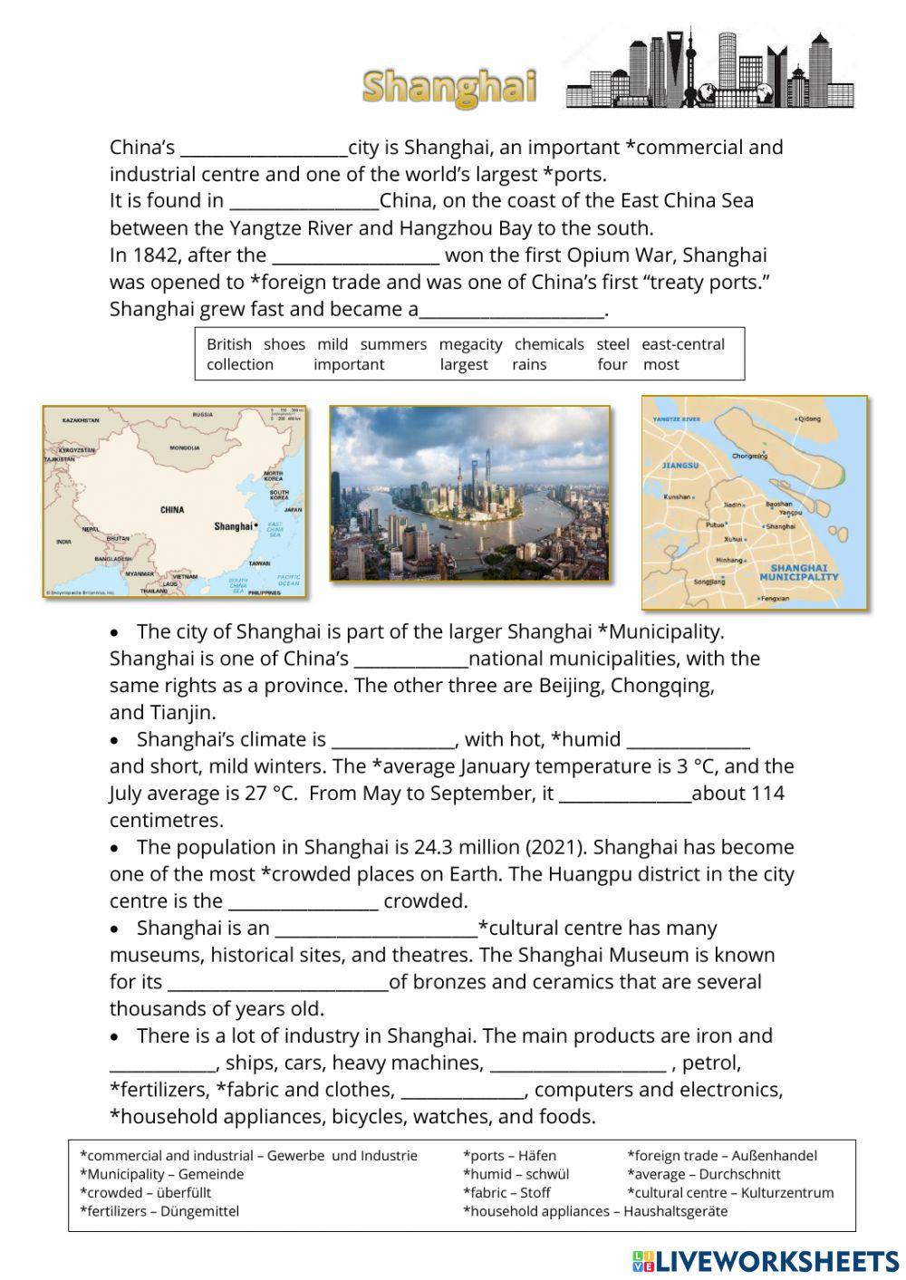 GW2 Shanghai online exercise for | Live Worksheets