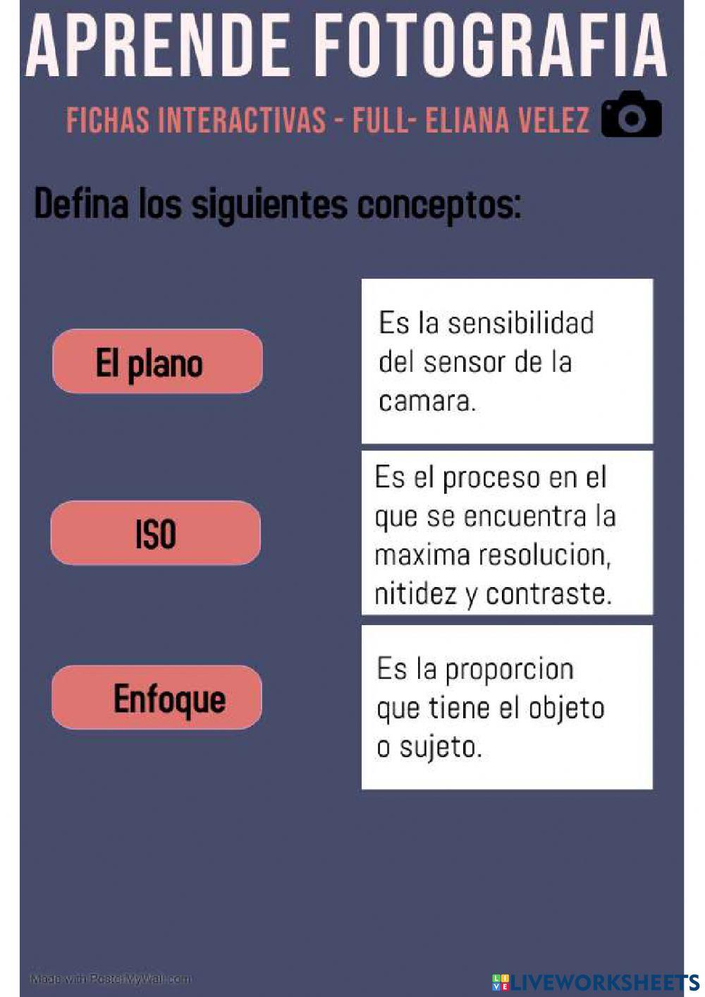 Aprende Fotografia Worksheet Live Worksheets