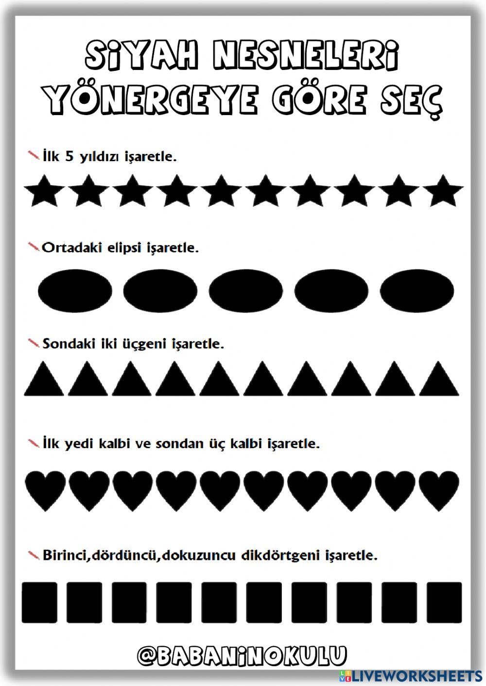 SİYAH RENGİ online exercise for | Live Worksheets