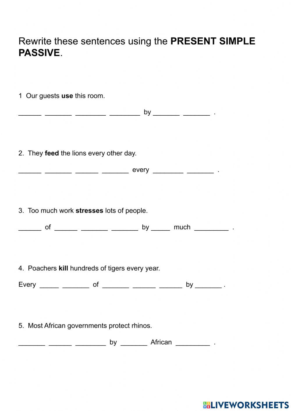 Present Simple Passive interactive activity for 6th Grade - IP Cristo Rey | Live Worksheets