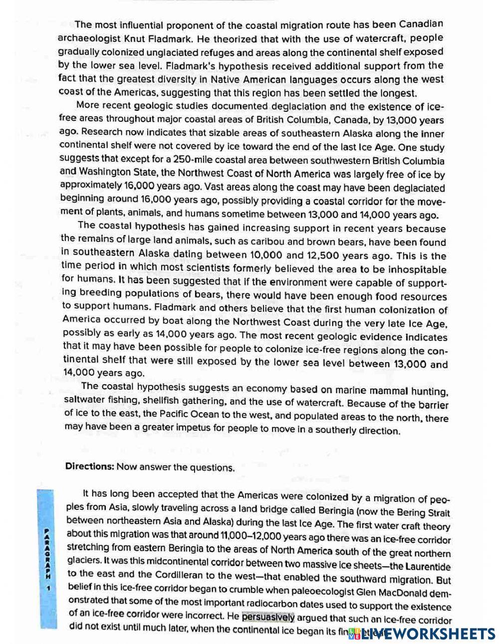 Reading Practice 7-TOEFL online exercise for | Live Worksheets