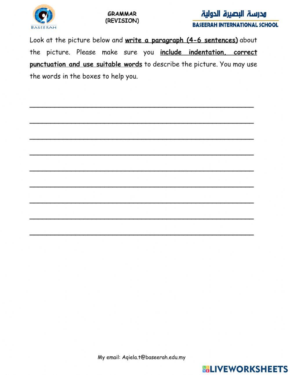 DESCRIBING A PI… | Free Interactive Worksheets | 4306781