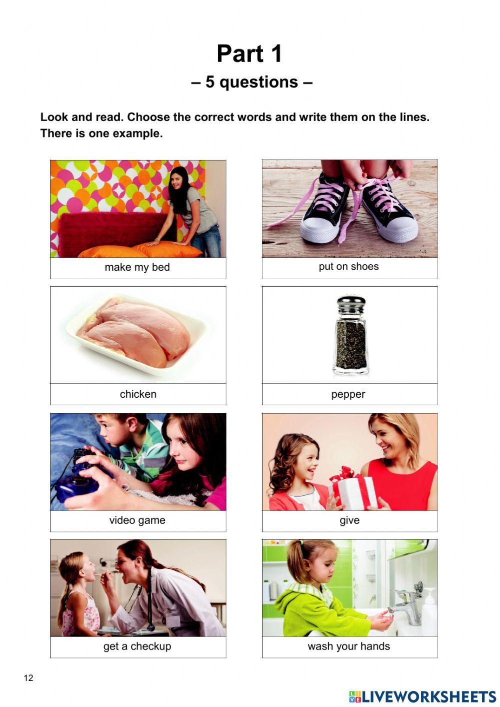 Hang Out- Final Test 3-Reading online exercise for | Live Worksheets