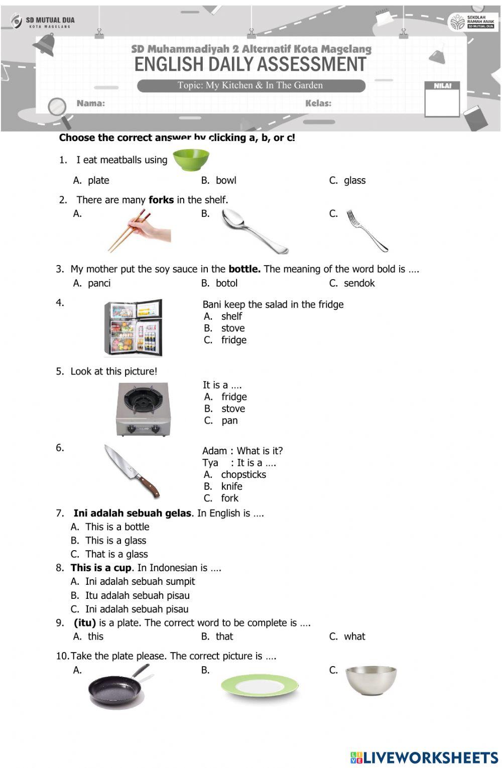 English Daily Assessment 1897428 | larasati | Live