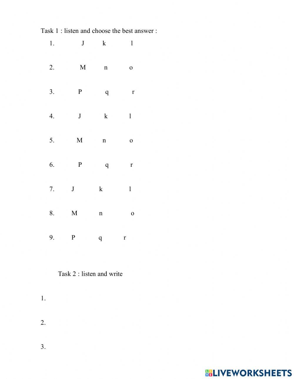 The alphabet online exercise for grade 3 | Live Worksheets