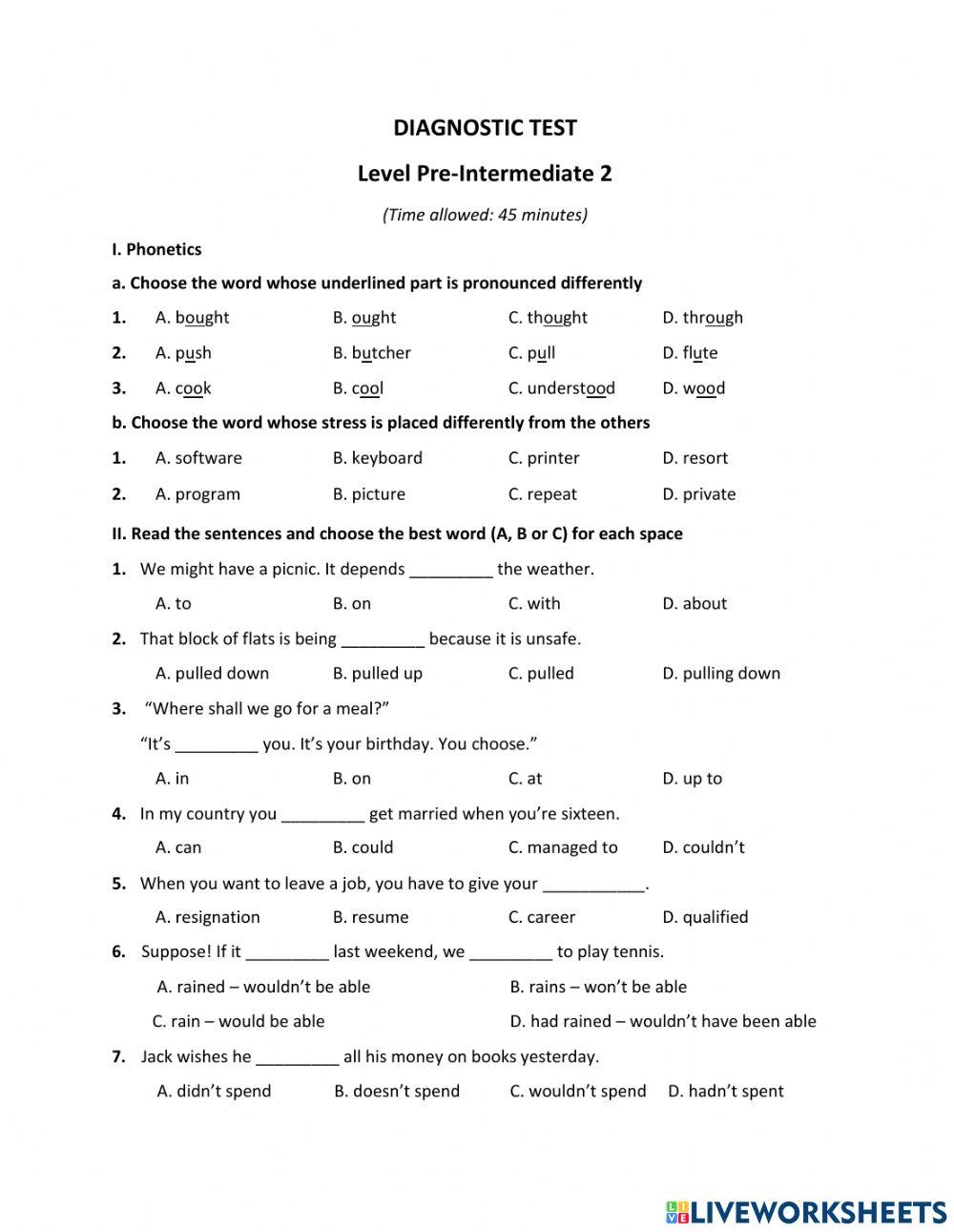 Dt pi2 worksheet | Live Worksheets
