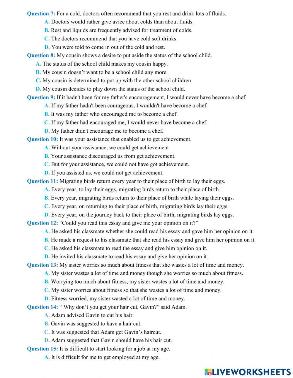 Same meaning se… | Free Interactive Worksheets | 1898070