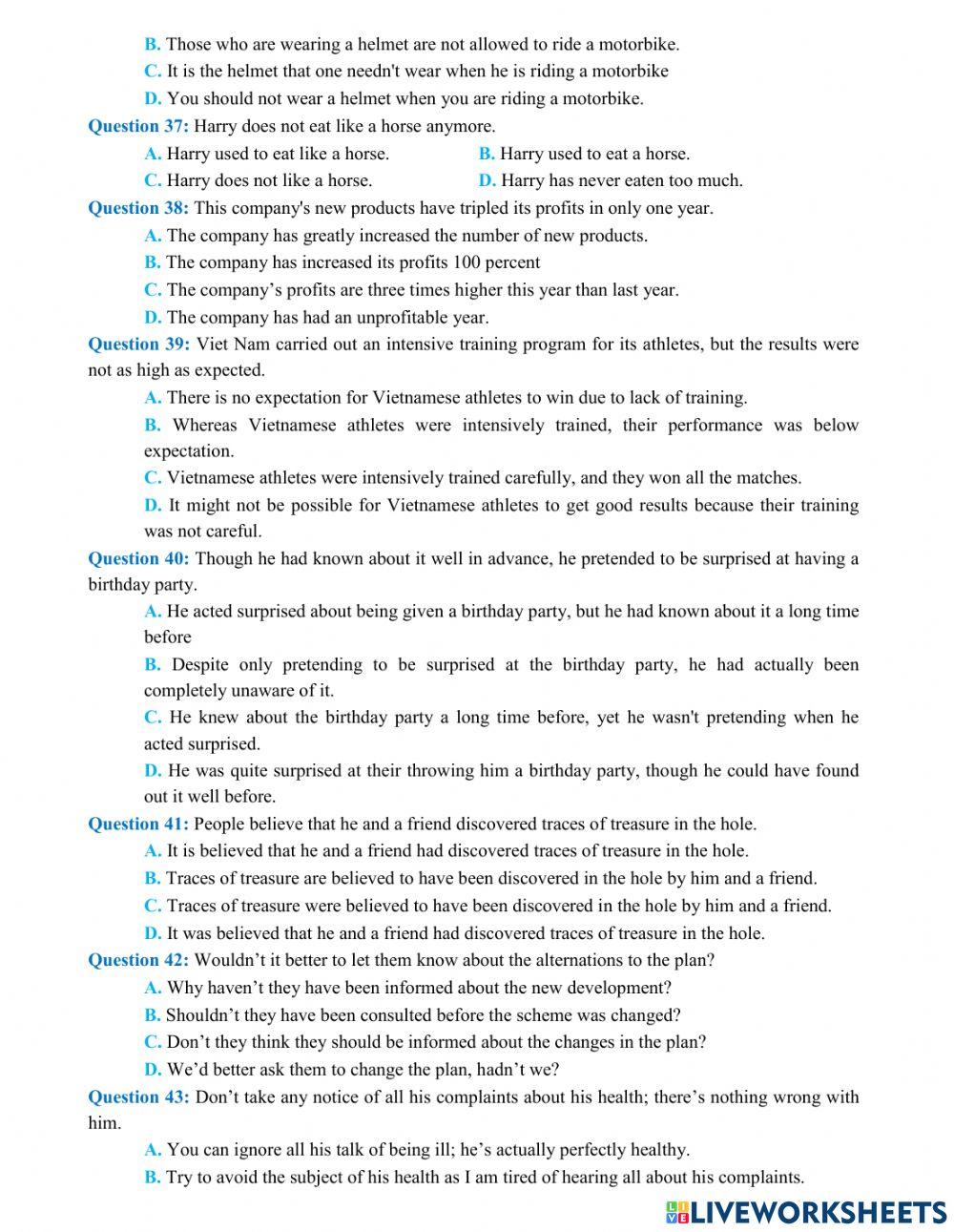 Same meaning se… | Free Interactive Worksheets | 1898070