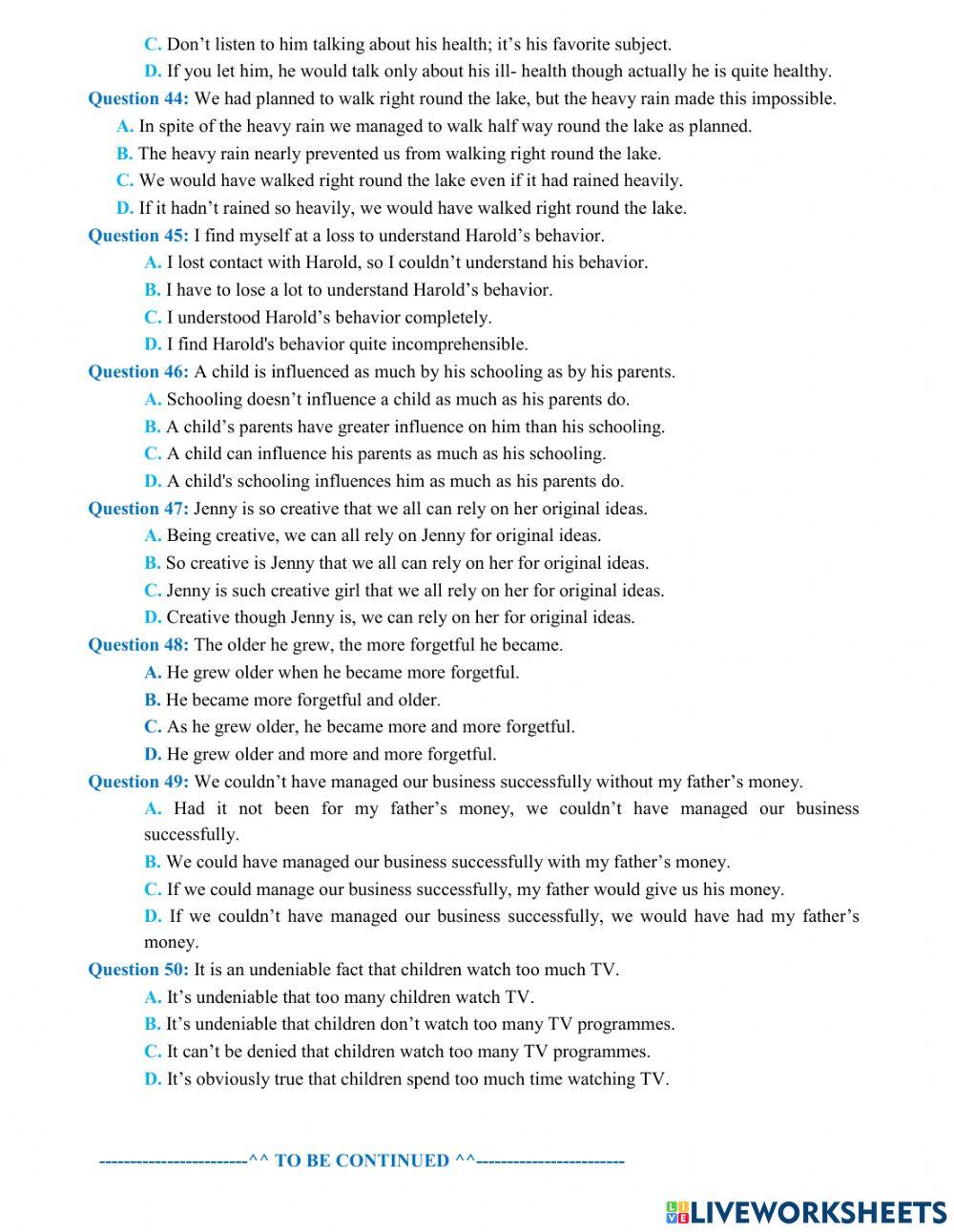 Same meaning se… | Free Interactive Worksheets | 1898070