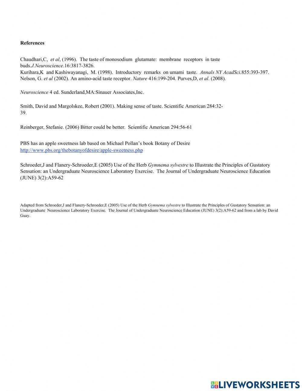 Signal Transduction Lab online exercise for | Live Worksheets