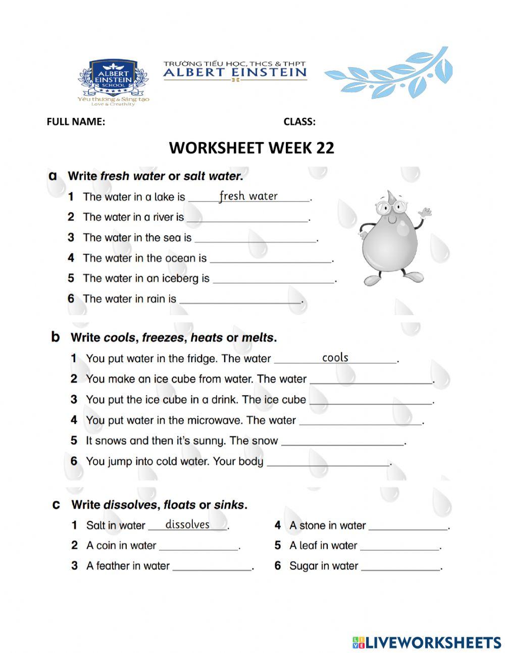 Worksheet week 22 | Hồ Thị Dung | Live Worksheets