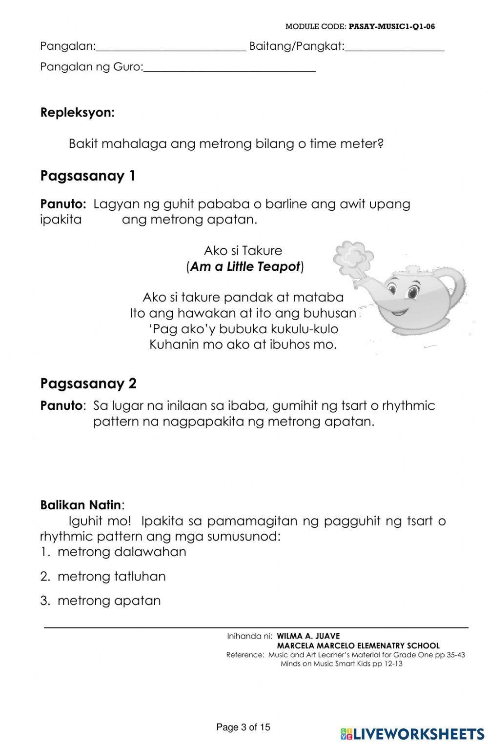 BATO BATO PICK … | Free Interactive Worksheets | 2753501