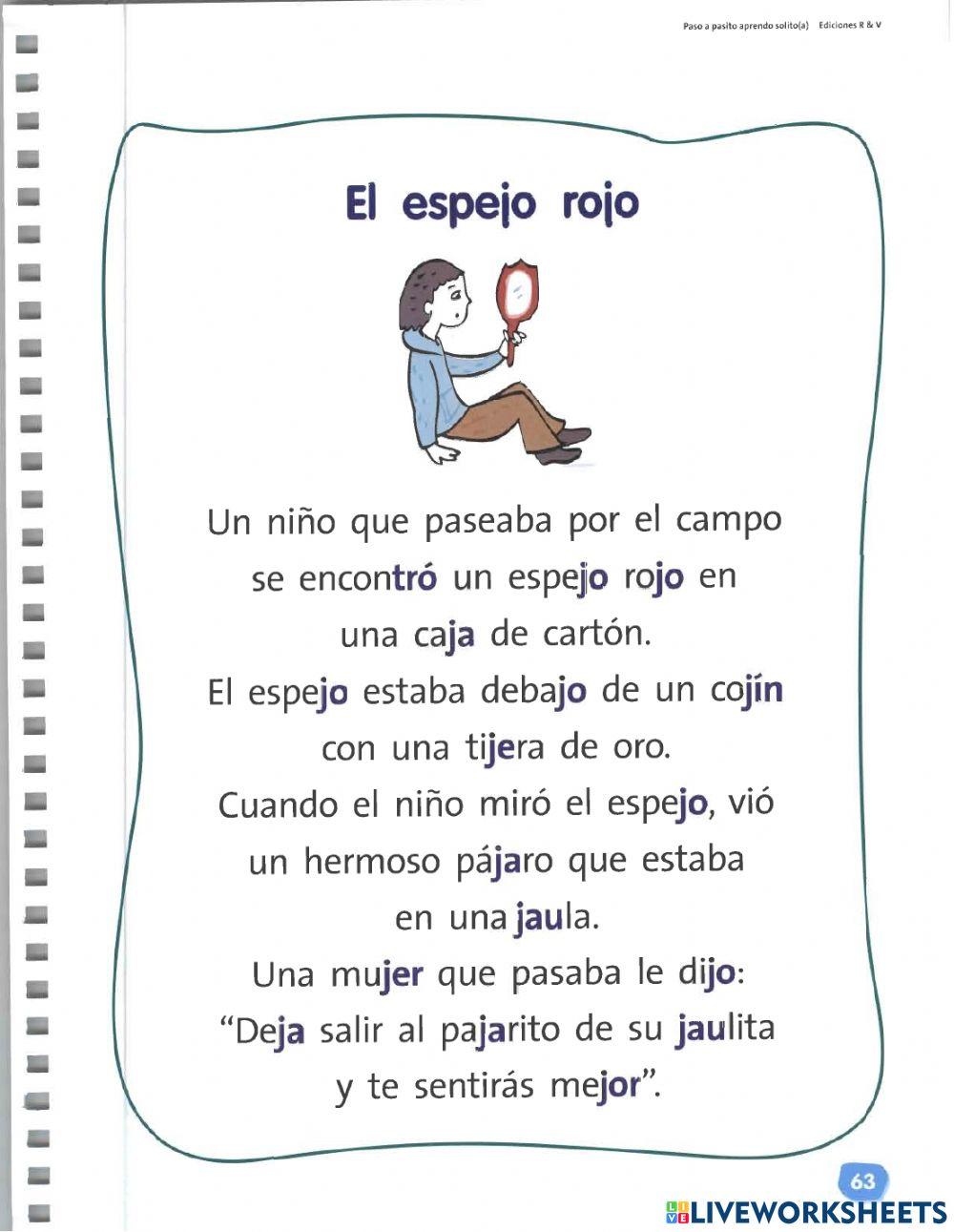 Lecturas - JA JE JI JO JU online exercise for | Live Worksheets Lecturas - JA JE JI JO JU online exercise for | Live Worksheets
