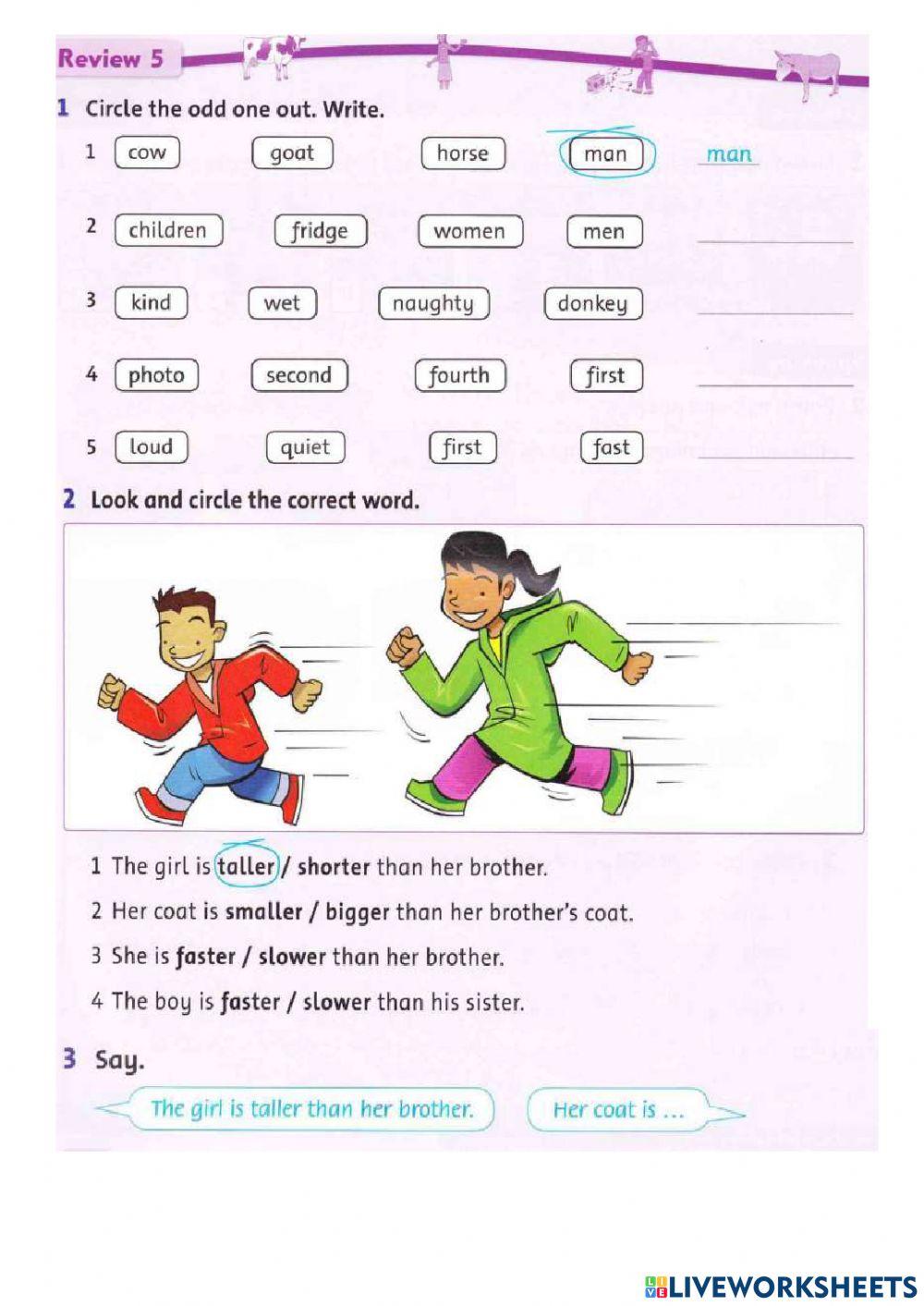 F&f2-Review 5 worksheet | Live Worksheets